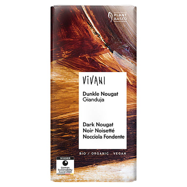 VIVANI - CHOCOLATE NEGRO CON PRALINE DE AVELLANA BIO, 100 g – UGARIA